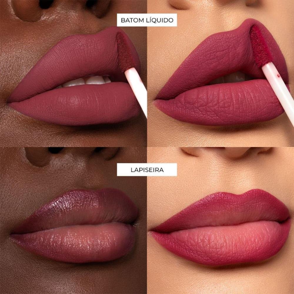 Lipkit Batom Líquido + Lapiseira Labial Vult Real Color Malva Multicores