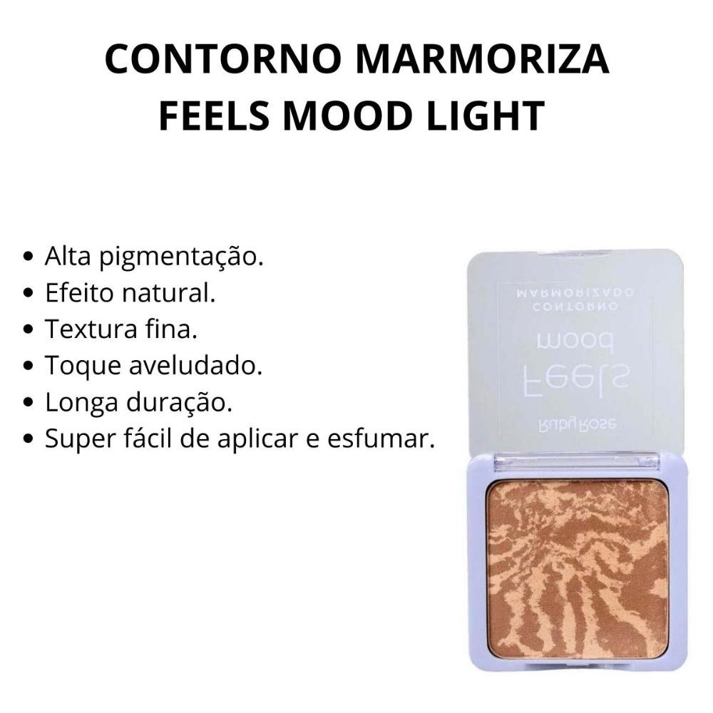 Paleta de Bronzer Blush e Iluminador Ruby Rose Feels Mood 14.9g Hb-7528 Multicores