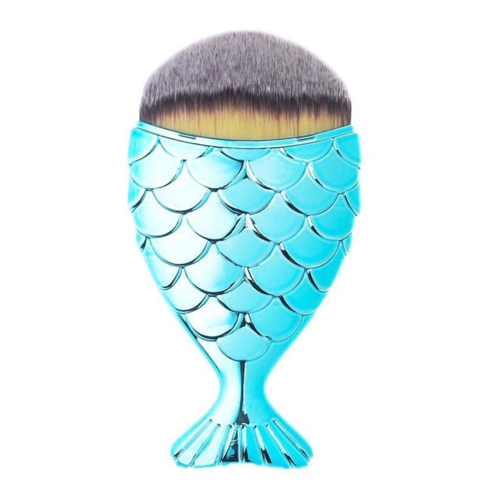 Pincel Para Maquiagem Le Vangee Mermaid Lovers Azul Turquesa ÚNICO