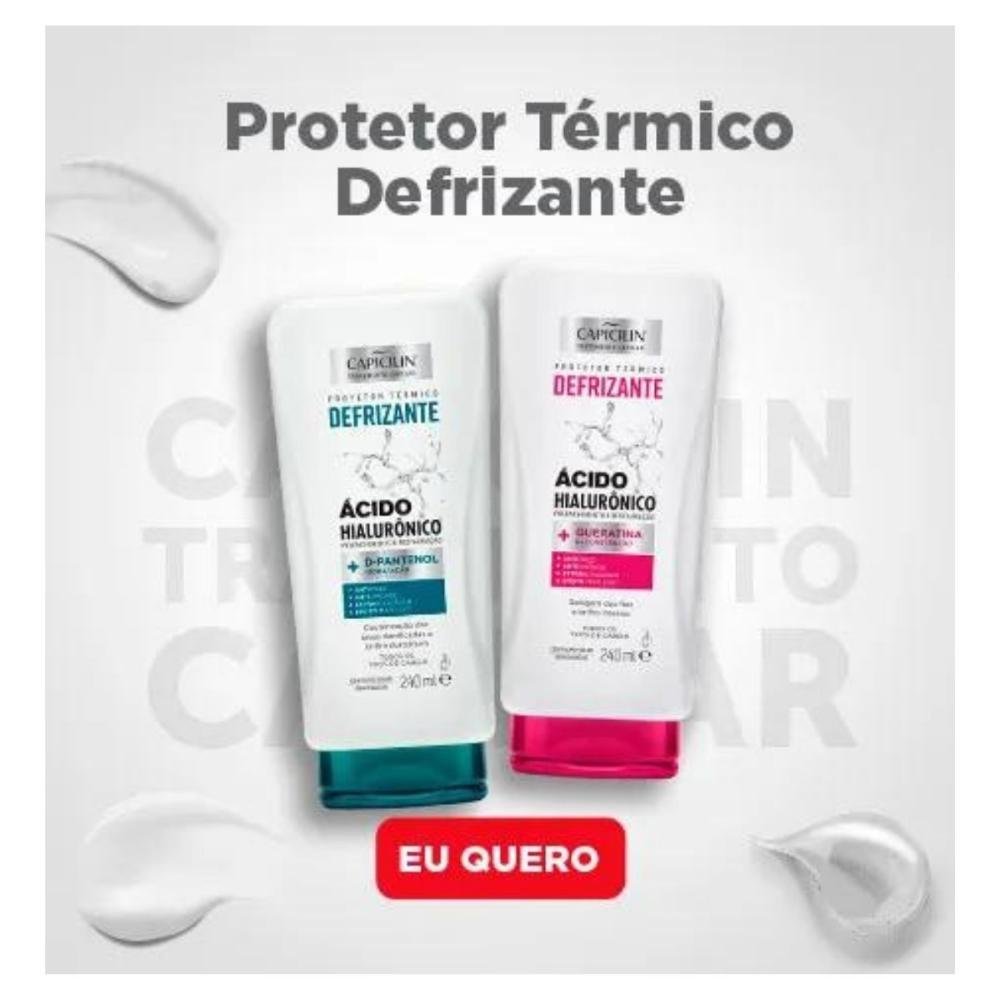 Defrizante Protetor Térmico Capicilin Ácido Hialurônico D-pantenol ...