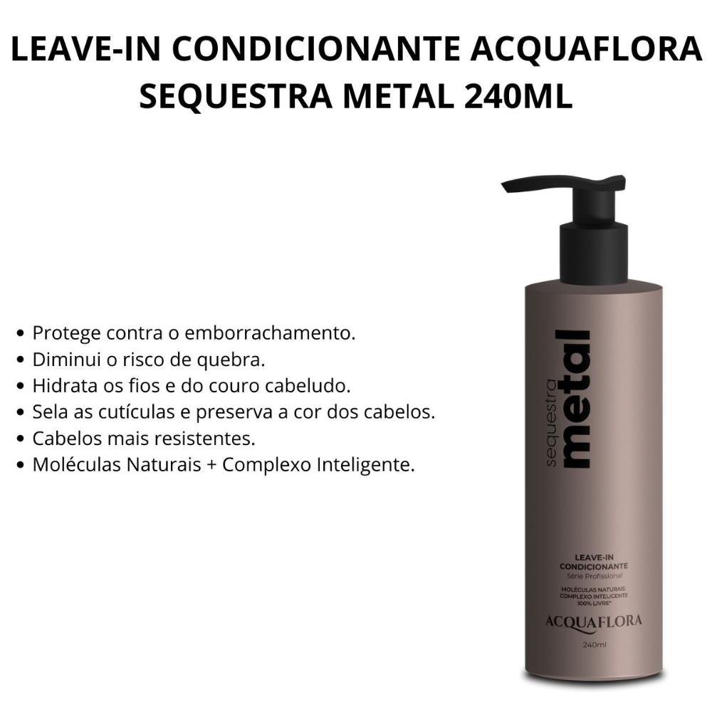 Leave-in Condicionante Acquaflora Sequestra Metal 240ml 240ml