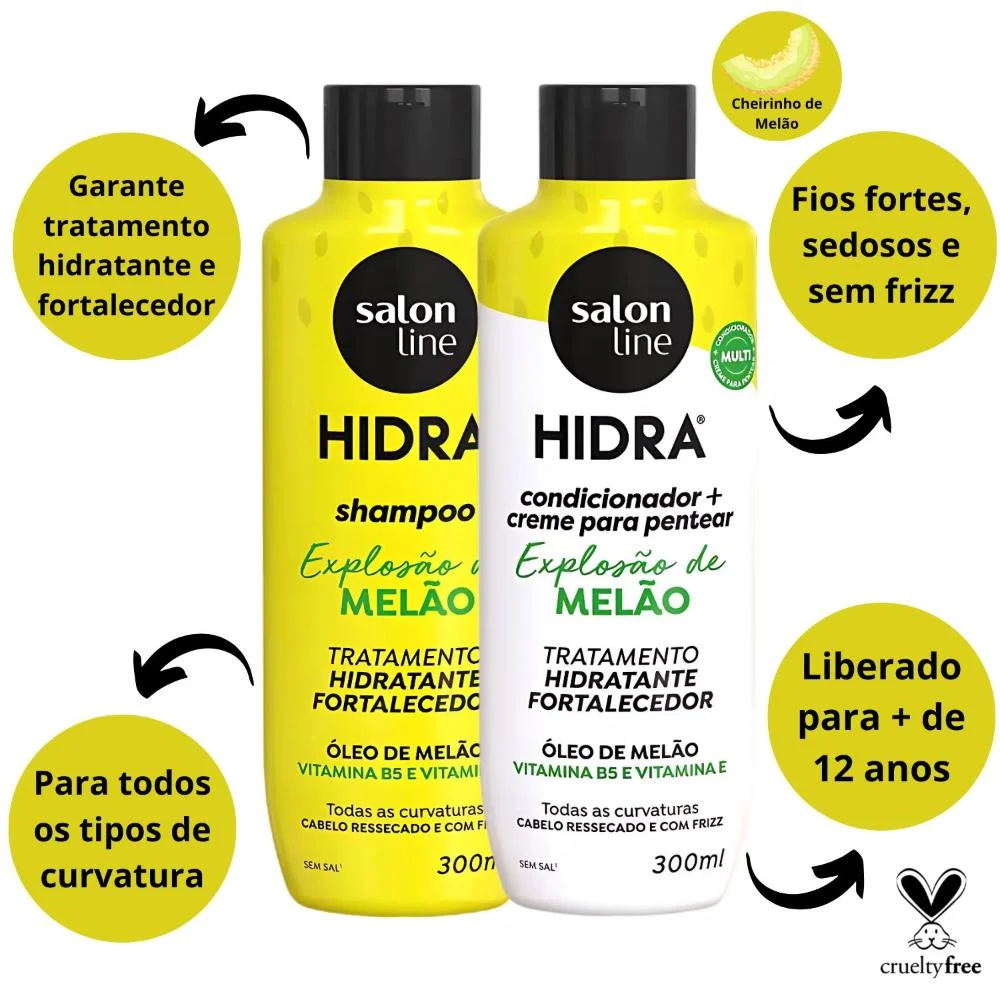 Salon Line Hidra: Shampoo e Condicionador Melão 300ml 300ml