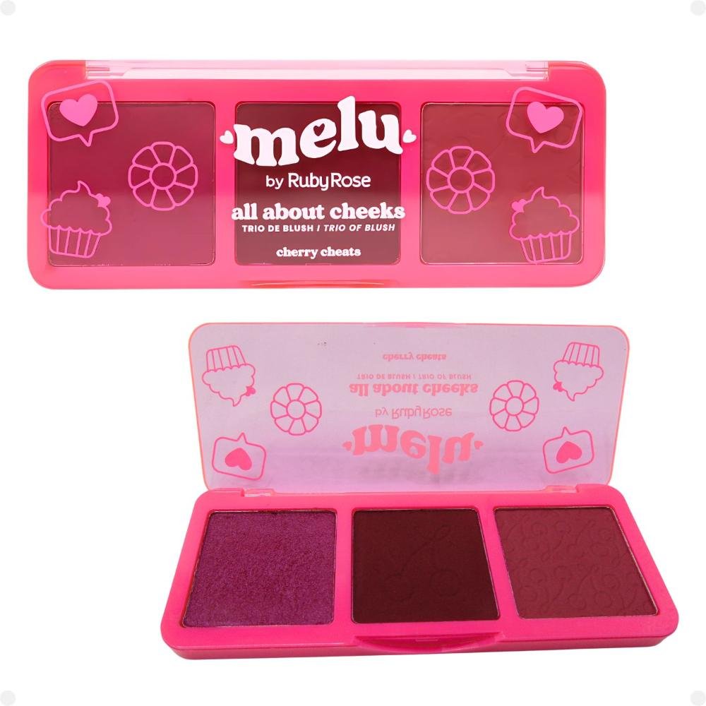 Trio de Blush Melu By Ruby Rose All About Cheeks Cherry Cheats Rr-1000-1 Multicores
