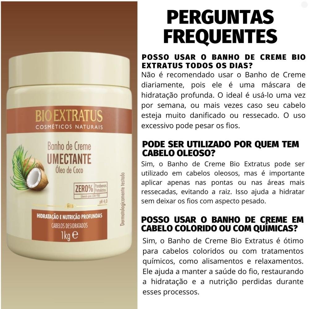Banho de Creme Bio Extratus Umectante Óleo de Coco 1kg 1Kg