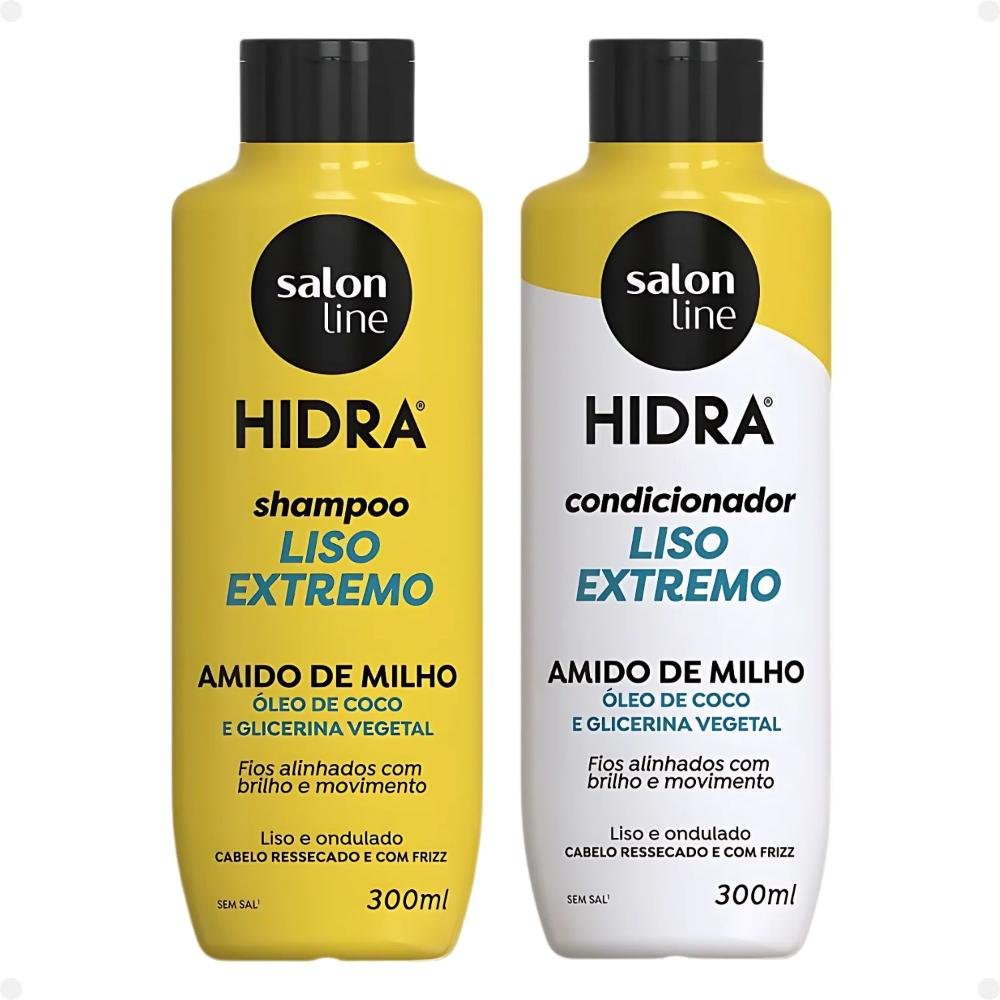 Salon Line Hidra: Shampoo e Condicionador Liso Extremo 300ml ÚNICO