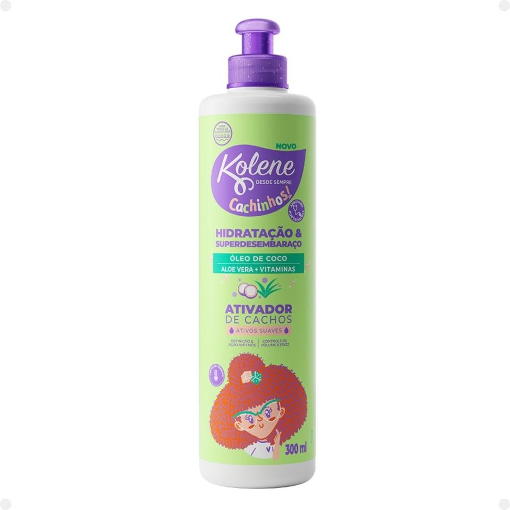 Kit Kolene Cachinhos: Shampoo 300ml, Condicionador 200ml, Creme para ...