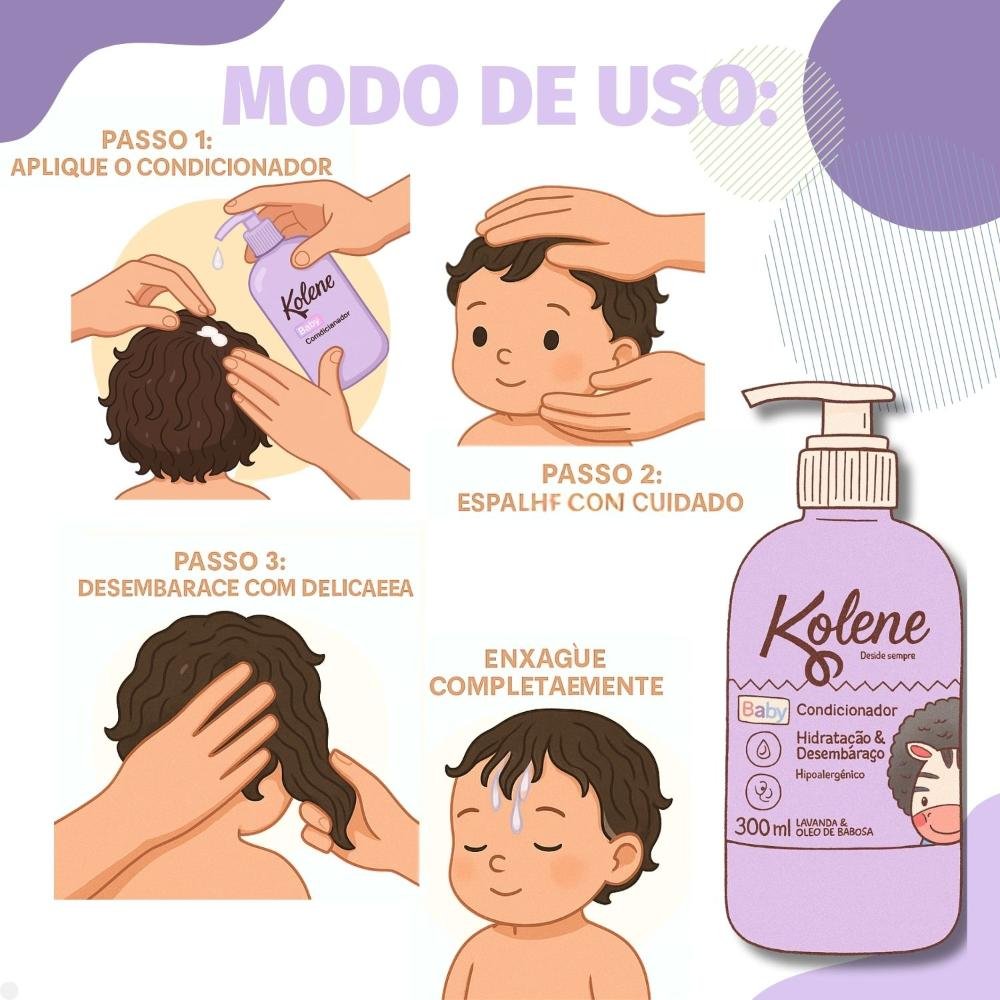 Condicionador Kolene Baby Hidratação e Desembaraço 300ml 300ml