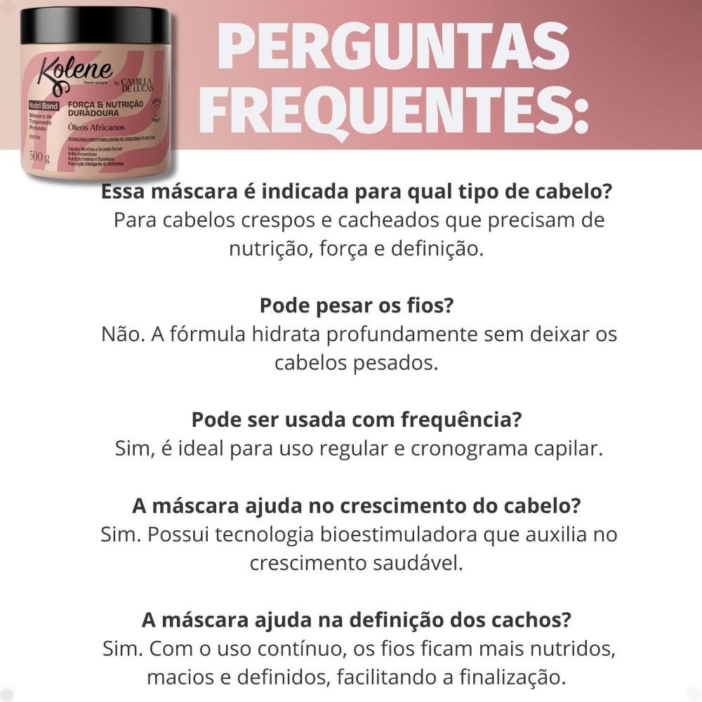 Máscara De Tratamento Profundo Kolene By Camilla De Lucas Nutri Bond ...