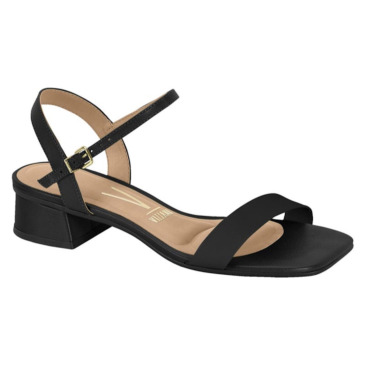 Sandália Vizzano Salto Baixo 6454.111 Preto Preto