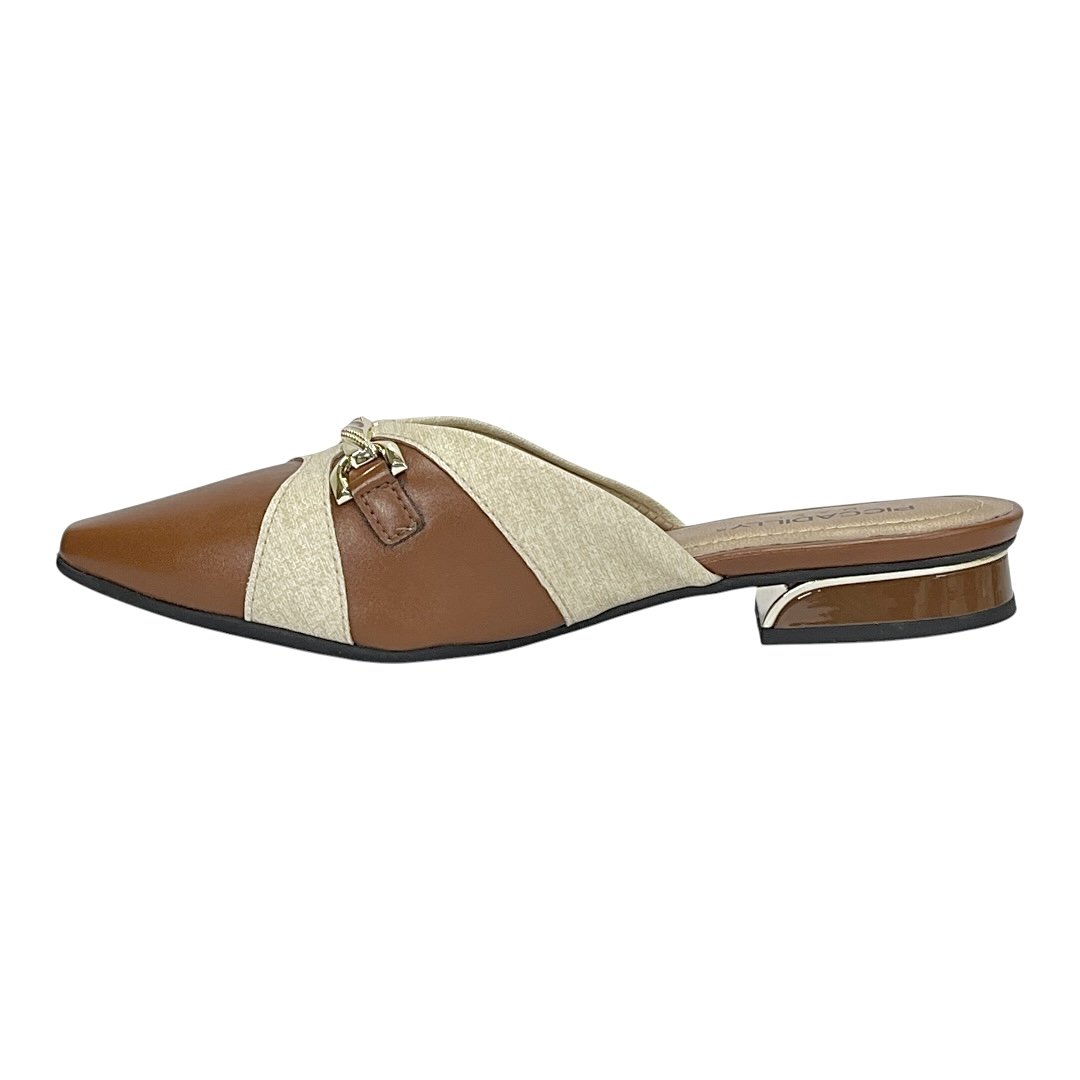 Mule Piccadilly Maxi Silvia 279042 Conhaque/Natural Marrom