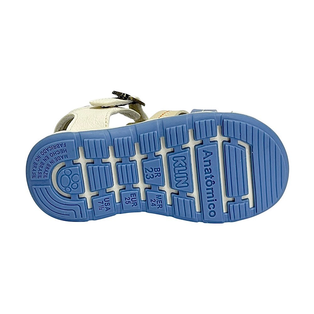 Sandália Klin Papete Line Play 476240 Off White/Azul Oceano Off White/Azul