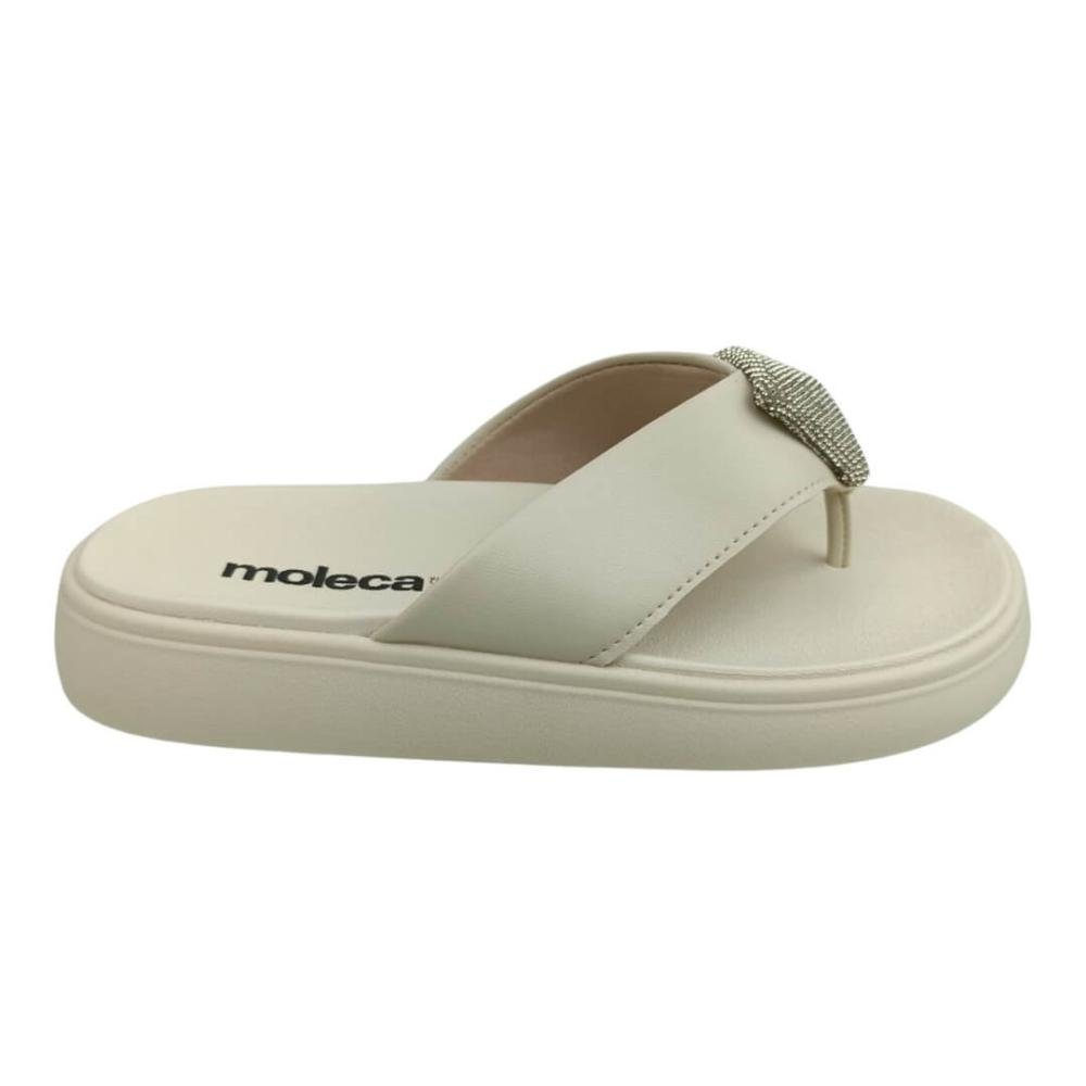 Chinelo Feminino Moleca 5499.108 Napa Branco