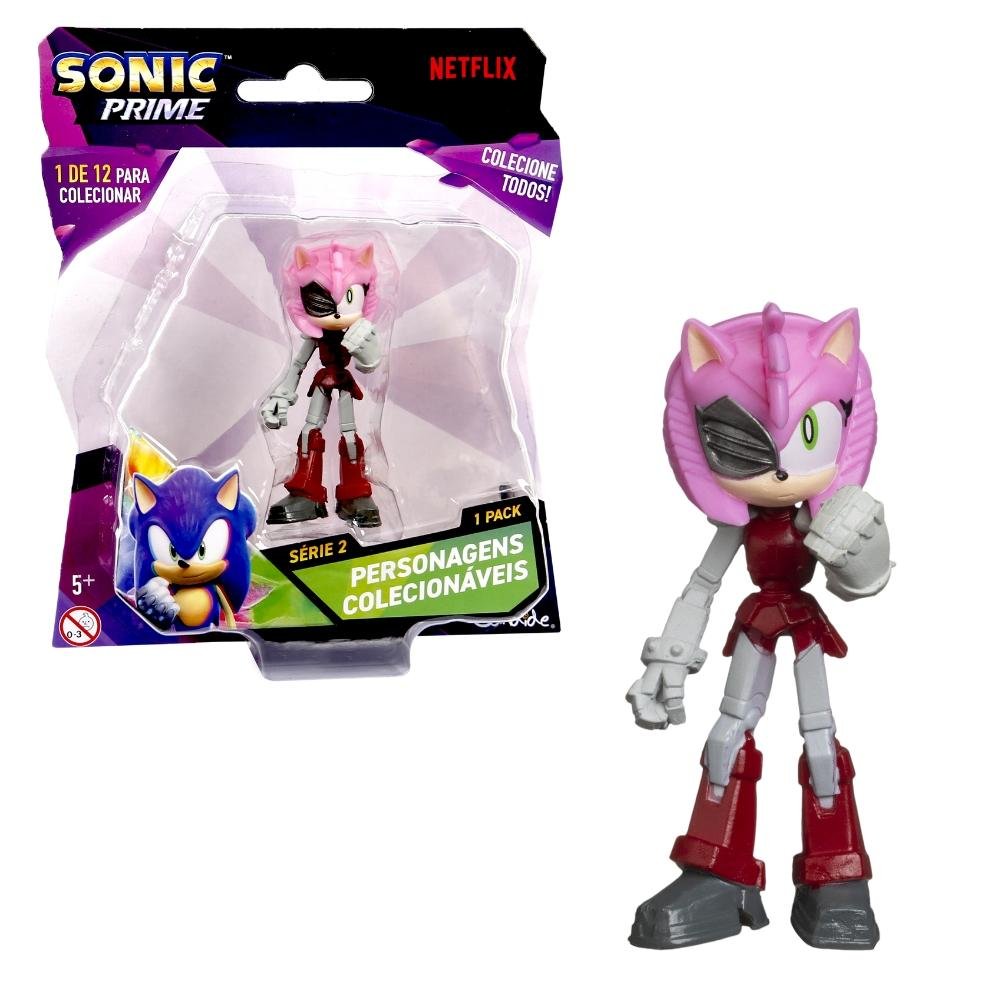 Boneco Colecionável 6,5cm Sonic Prime - Rusty Rose ÚNICO