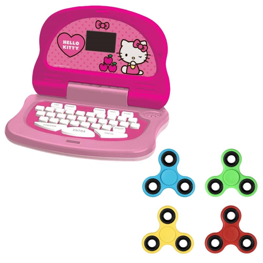 Kit Laptop Infantil Educativo Candide Hello Kitty Tech Bilíngue + 1 ...