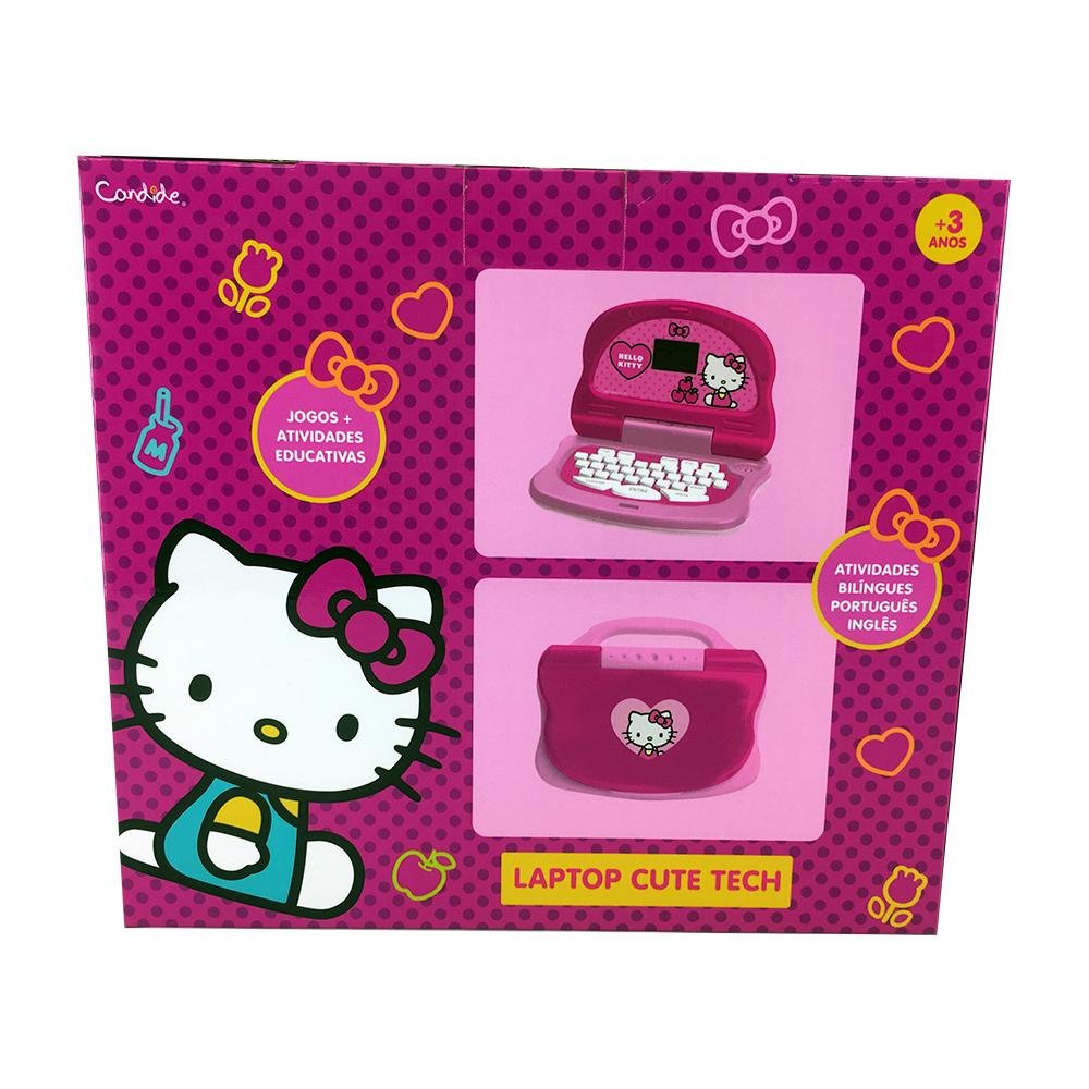 Kit Laptop Infantil Educativo Candide Hello Kitty Tech Bilíngue + 1 ...