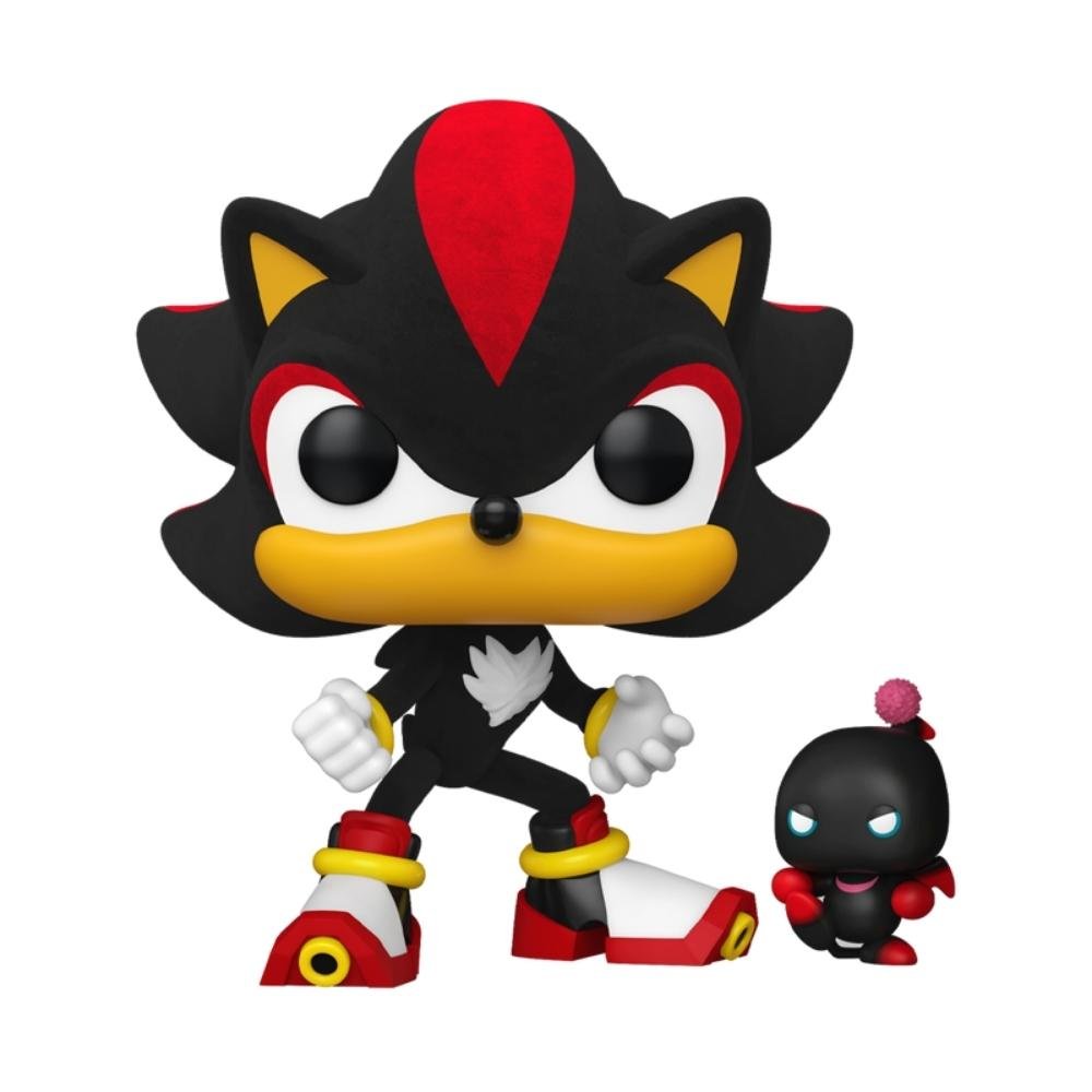 Boneco Funko Pop! Excl Sonic Shadow Com Dark Chao (Flocked) ÚNICO