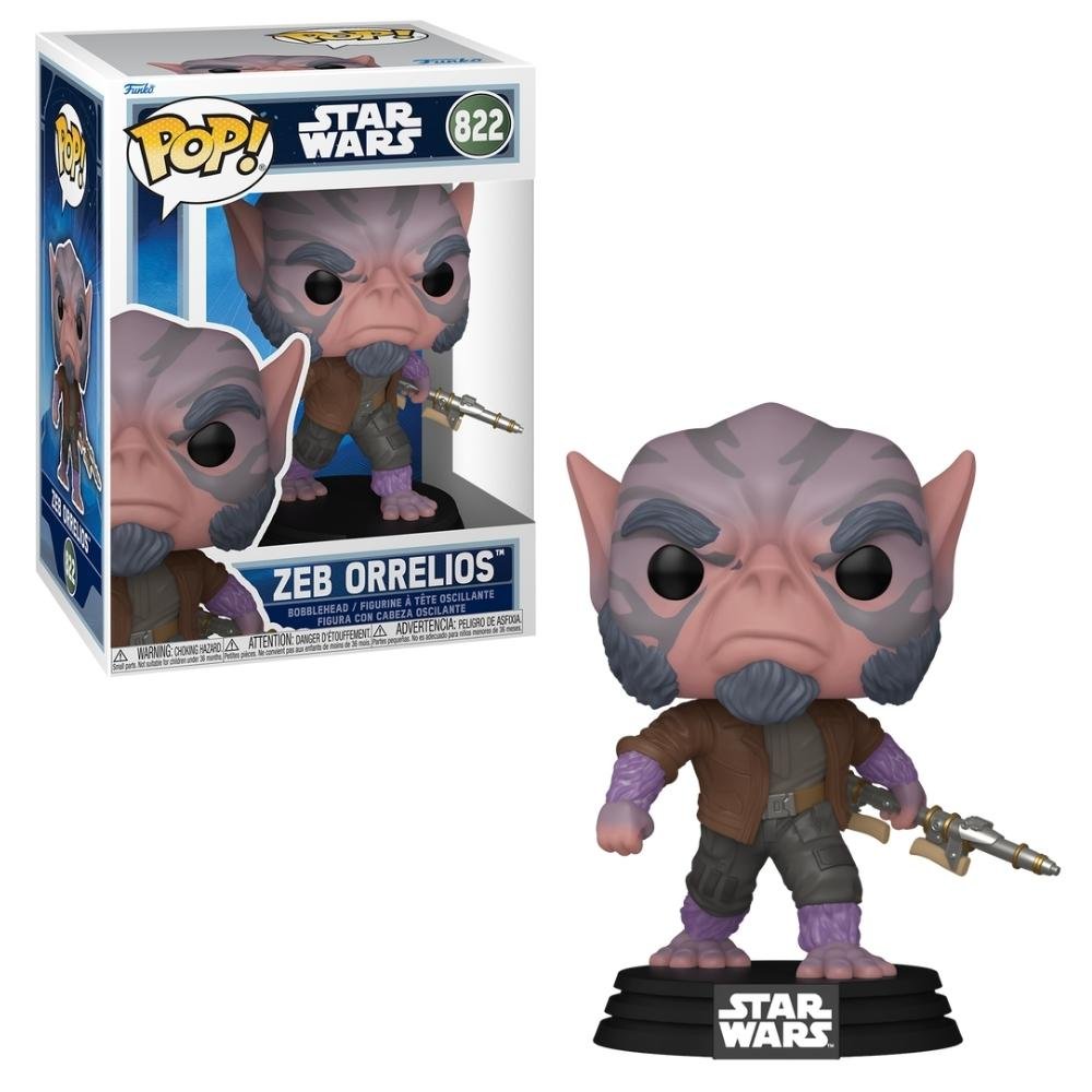 Boneco Funko Pop! Star Wars Mandalorian e Grogu - Zeb ÚNICO