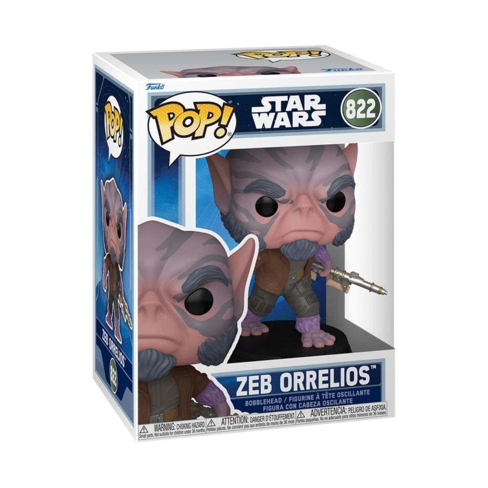 Boneco Funko Pop! Star Wars Mandalorian e Grogu - Zeb ÚNICO