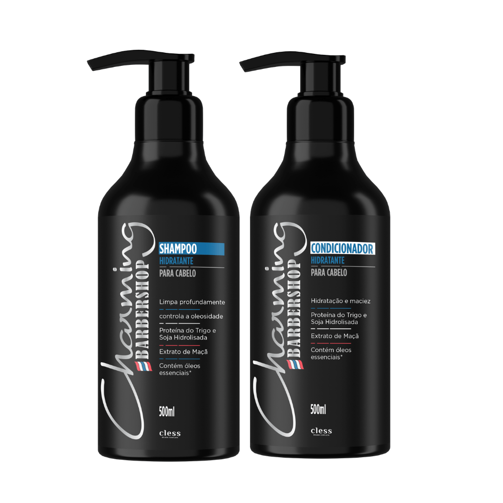 Kit Limpeza e Hidratação Diária Charming Barbershop ÚNICO
