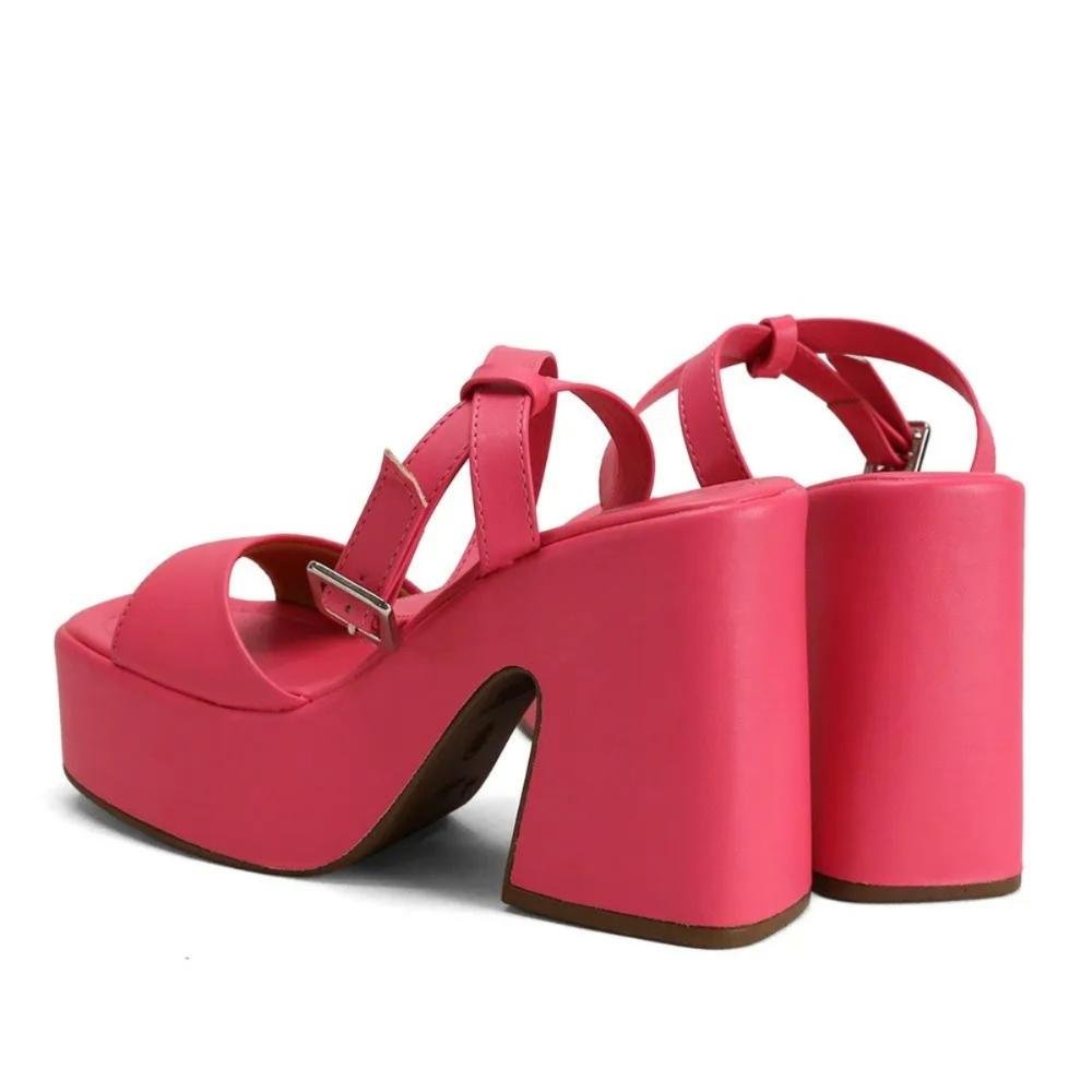 Sandália Meia Pata Salto Alto Ana Mello Rosa