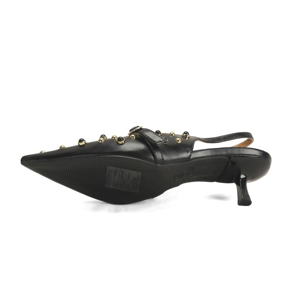 Scarpin Slingback com Apliques Metálicos Ana Mello Preto