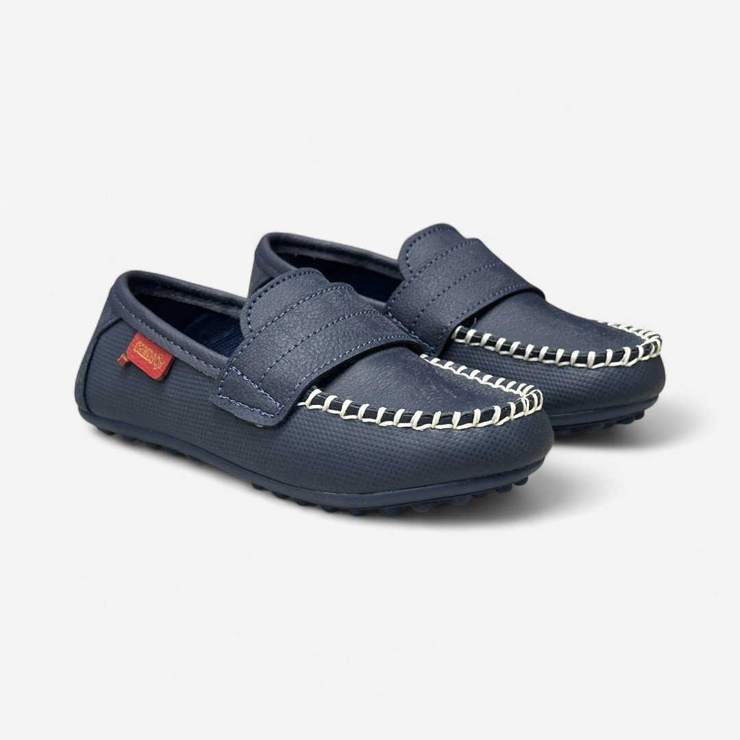 Mocassim Klin Curumim Masculino Infantil Azul Marinho Marinho/Vermelho