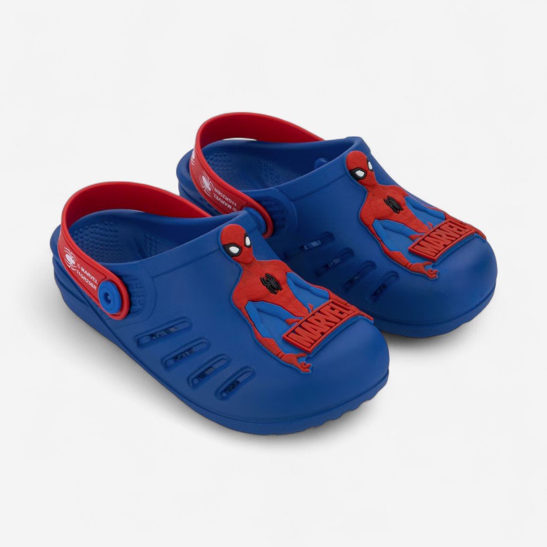 Babuche Marvel Ready Homem Aranha Grendene Kids Infantil Azul Azul