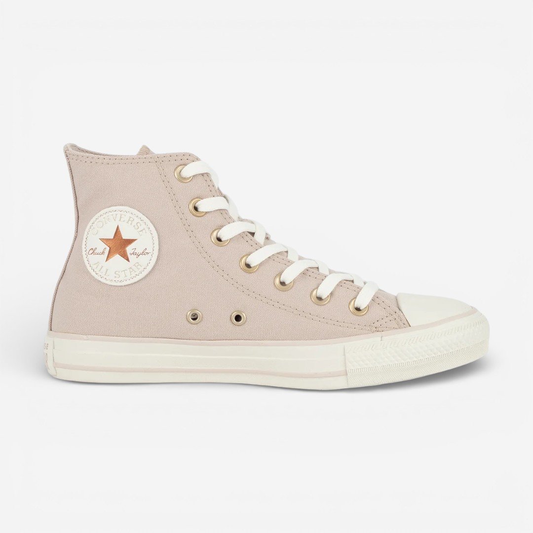 Tênis Converse Chuck Taylor All Star Hi Summer Metals Bege Bege