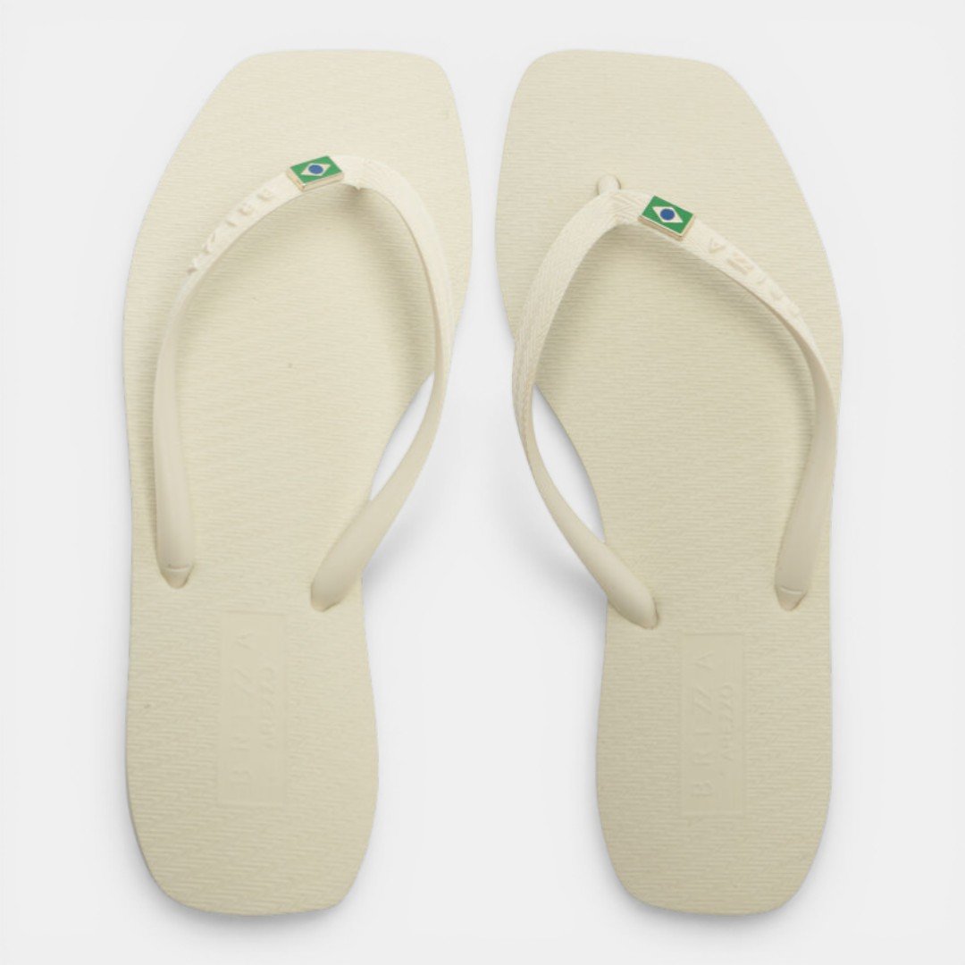 Chinelo Brizza Arezzo Square Branco Branco
