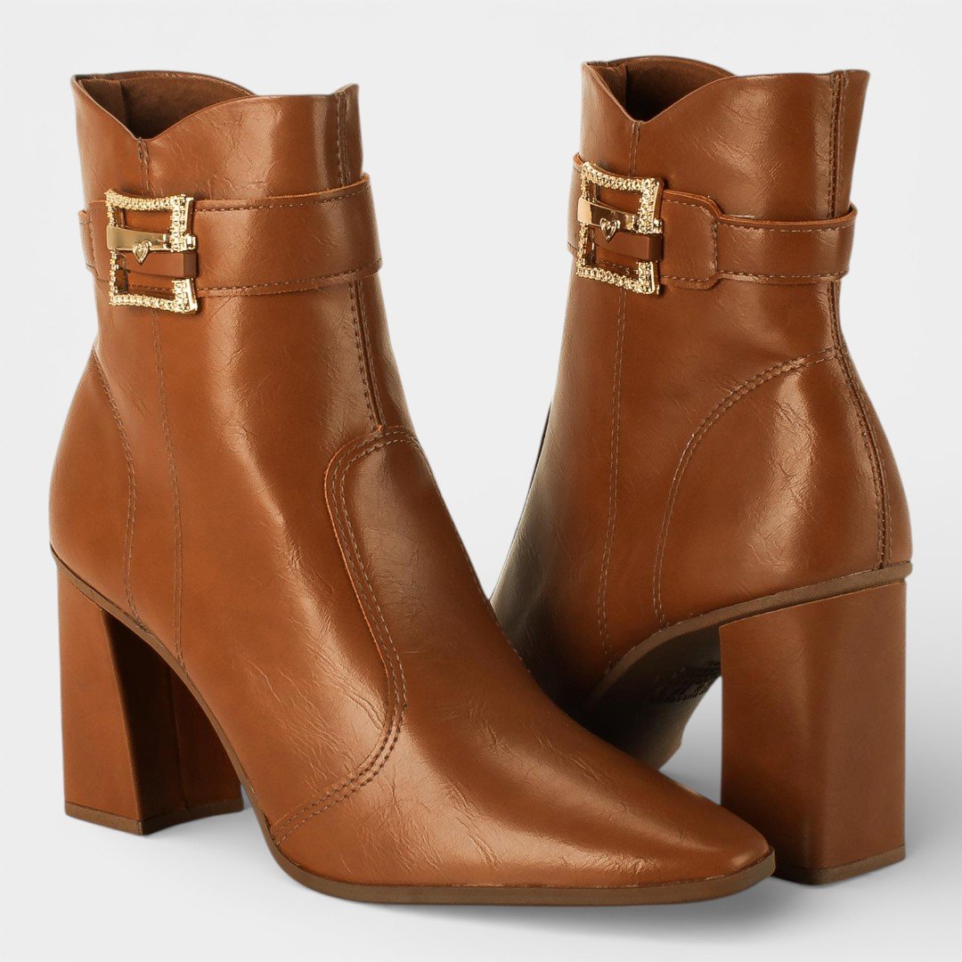 Bota Mississipi Cano Curto Tabaco Marrom