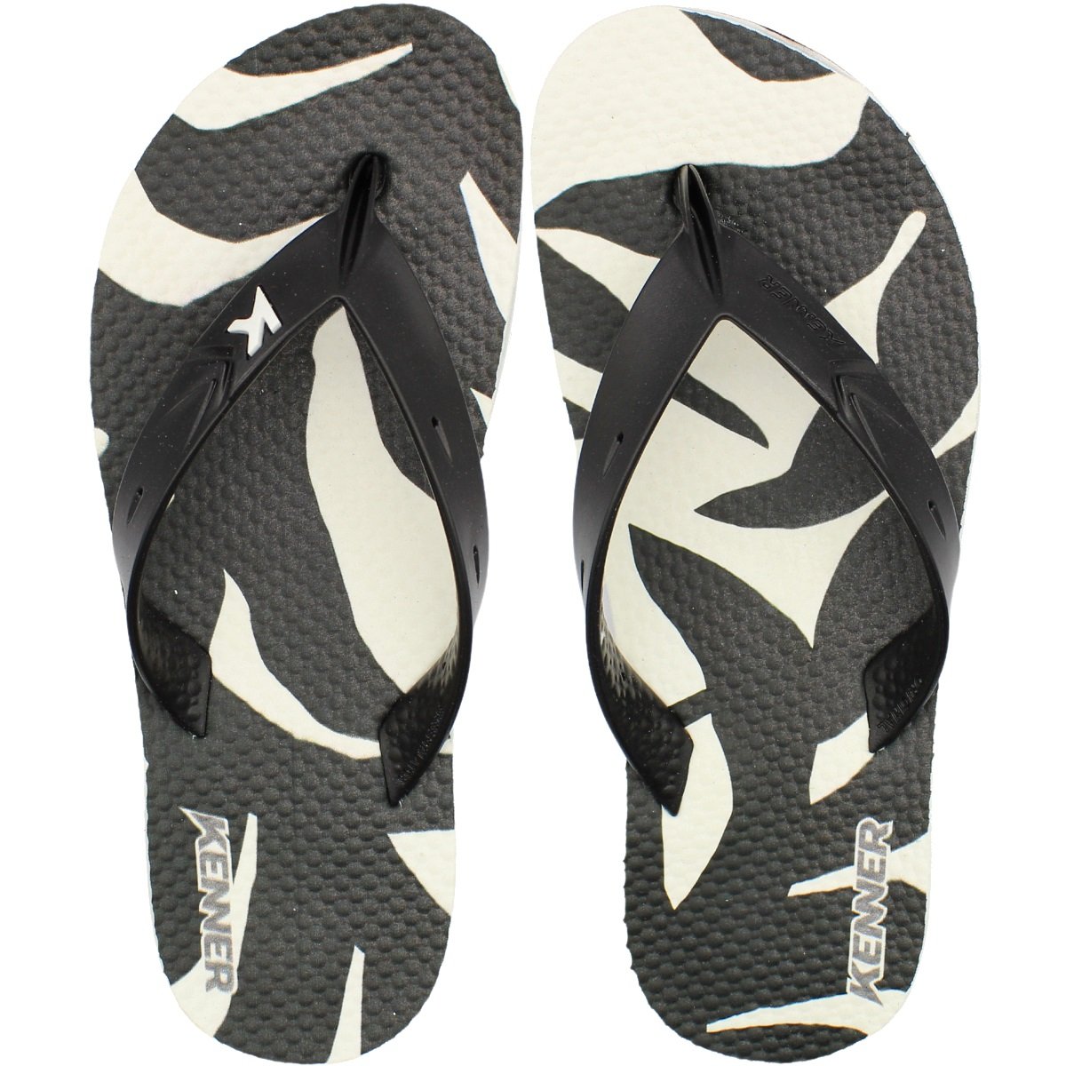 Sandália de Dedo Kenner Summer Flame Estampado Masculina Preto