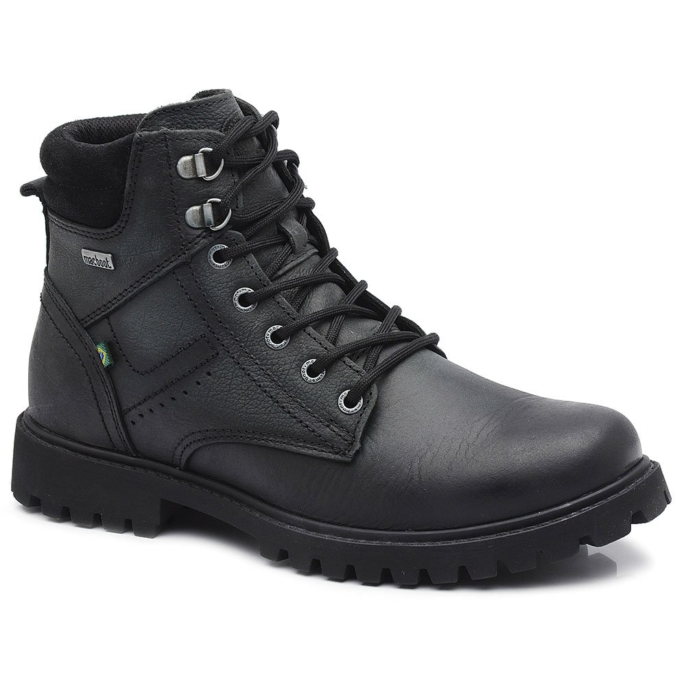 Bota Vintage Cano Alto Macboot Tarma 02 Preto Emborrrachado Preto