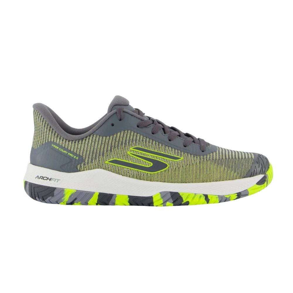 Tênis Skechers Viper Court Pro 2.0 Masculino Cinza/Amarelo