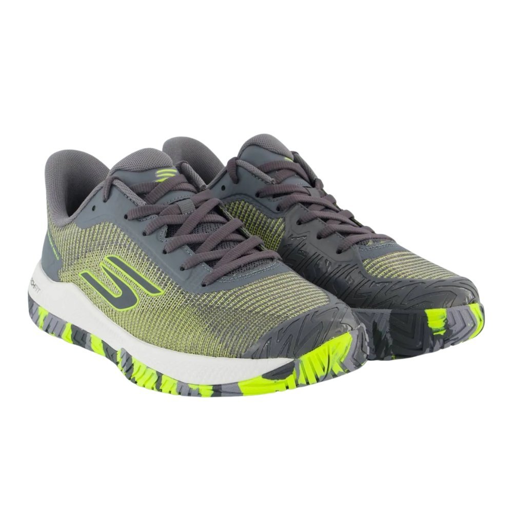 Tênis Skechers Viper Court Pro 2.0 Masculino Cinza/Amarelo