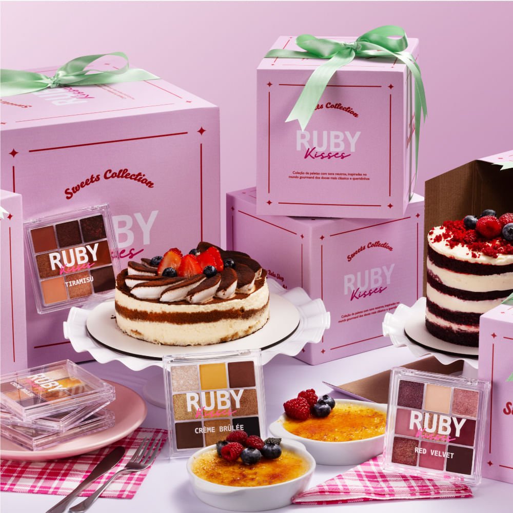 Paleta de Sombras Sweets Collection Creme Brulee - Ruby Kisses ÚNICO