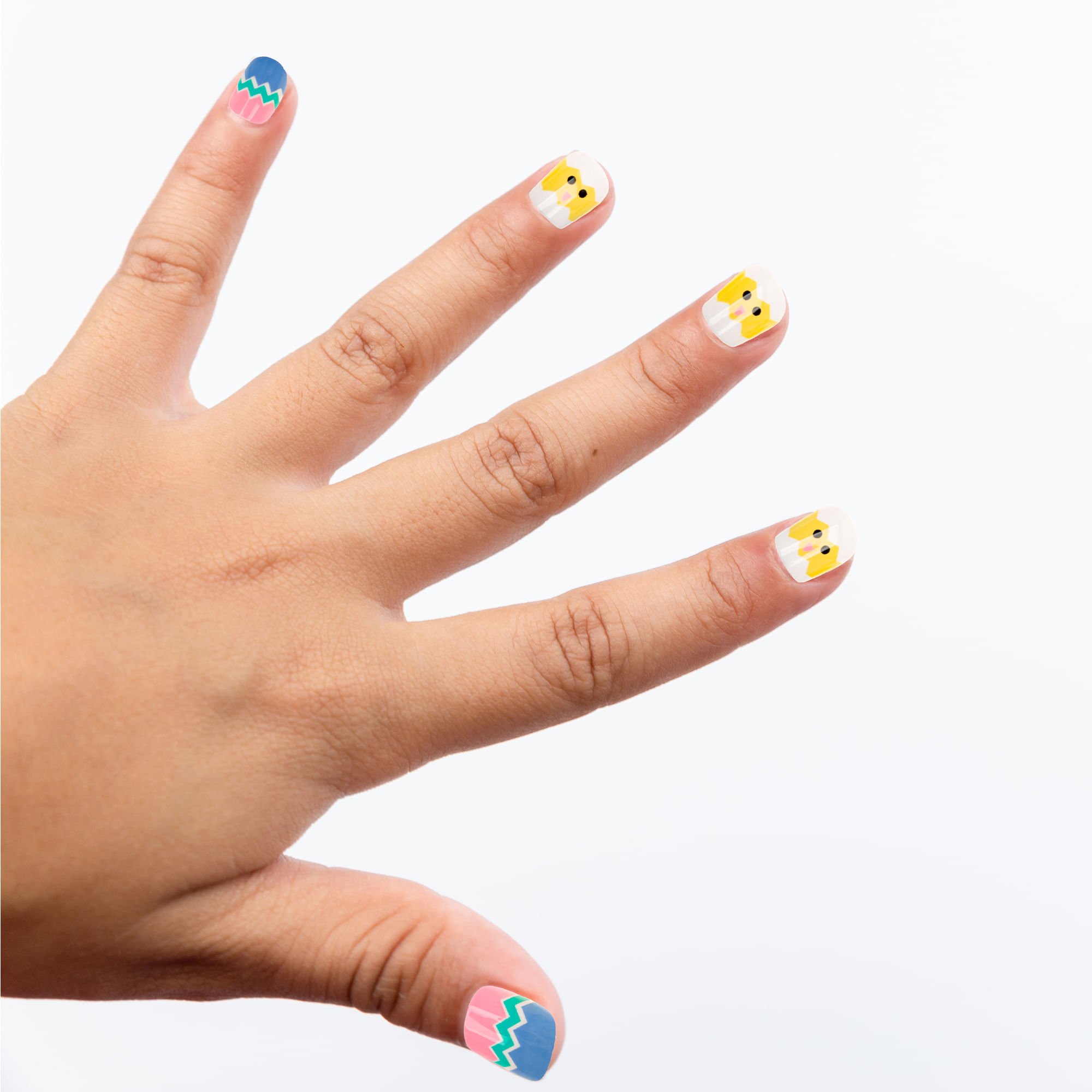 Unha Postiça Infantil Pink Pop Princess - Kiss New York ÚNICO