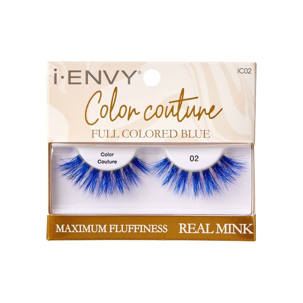 Cílios Postiços i-ENVY Color Couture Real Mink Full Colored Blue - Kiss ...