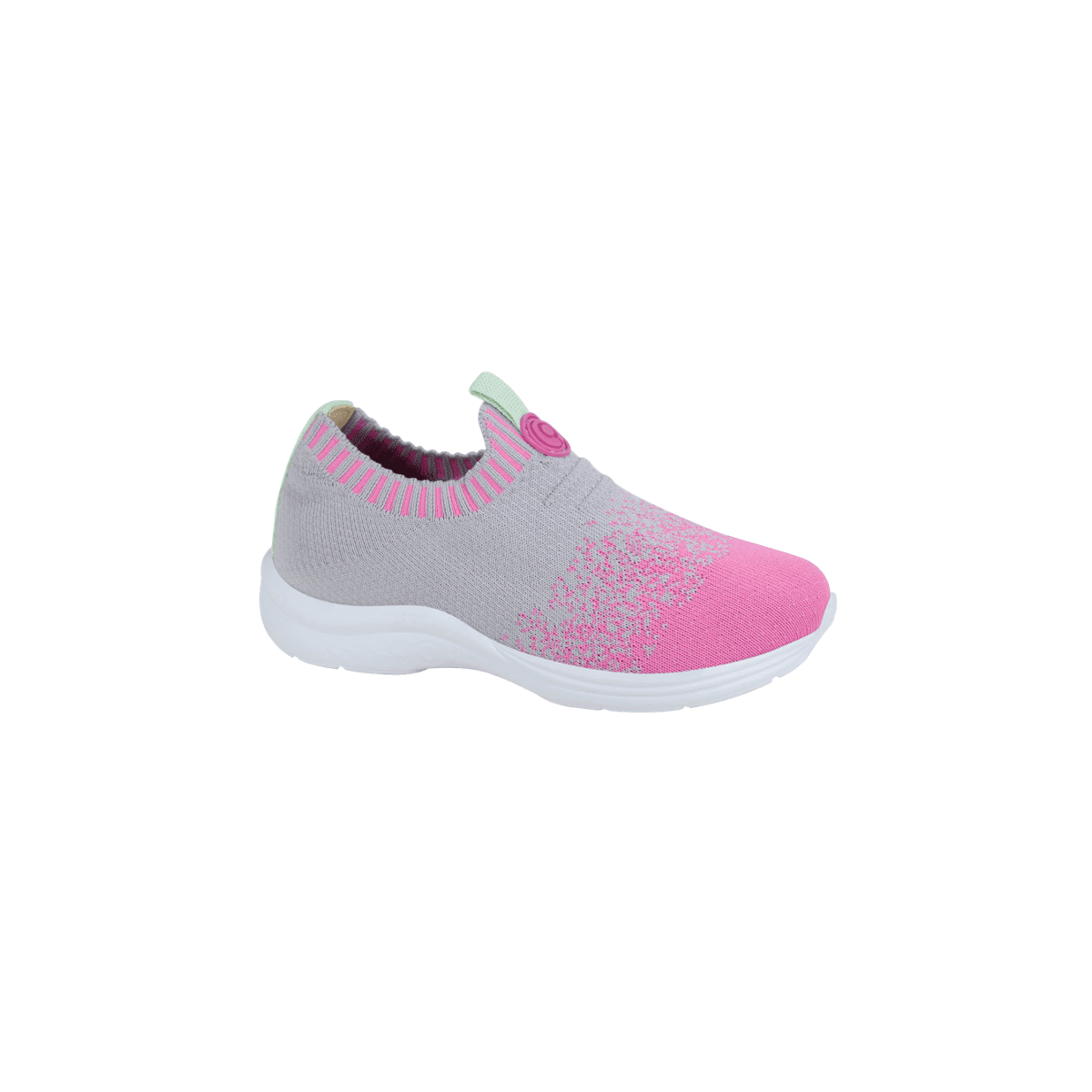 Tenis Joy Confy Gelo/Candy Cinza/Rosa