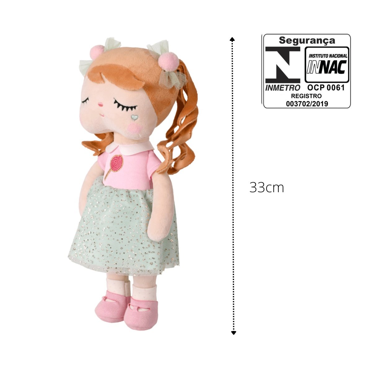 Boneca Metoo Angela Candy School Lollypop Metoo Doll Verde