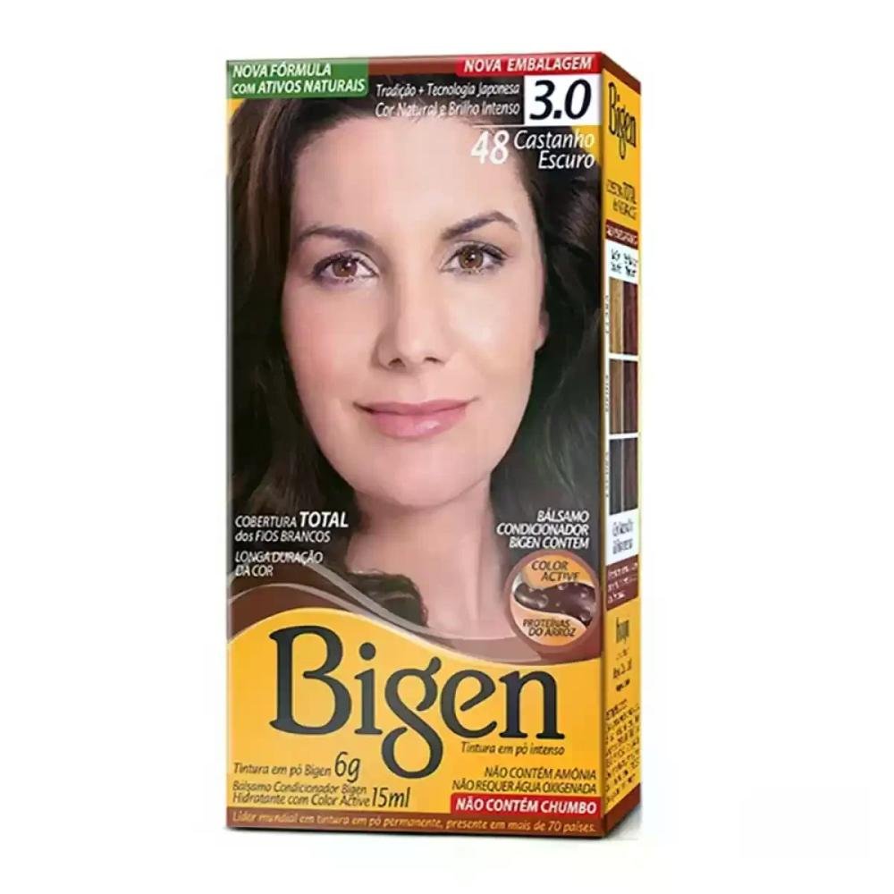 Coloração em Pó 48 Castanho Escuro Bigen 48 Castanho Escuro