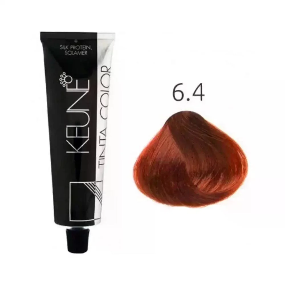 Coloração Loiro Escuro Cobre Keune 6.4 60ML Loiro Escuro Cobre 6.4