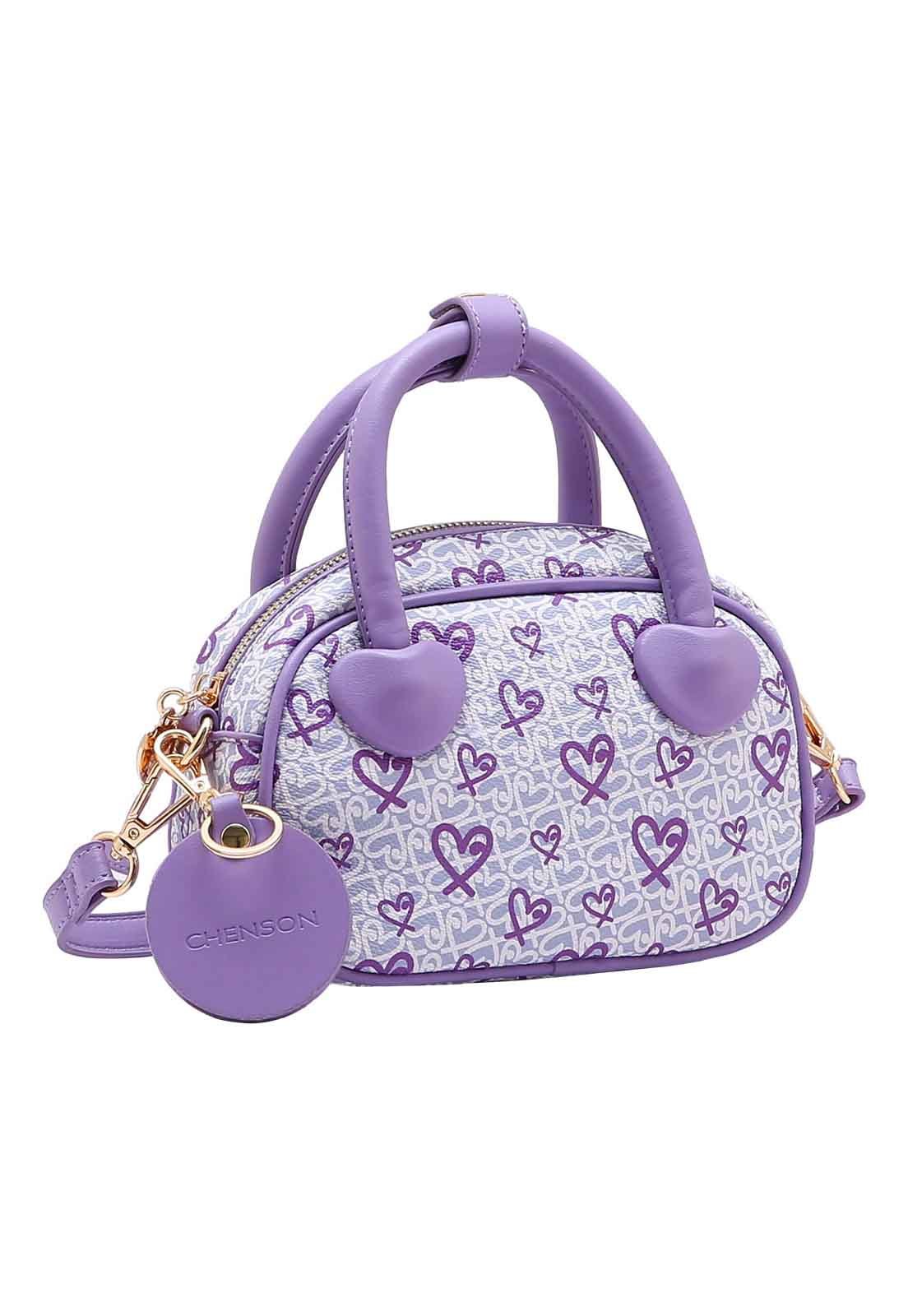 Bolsa Feminina Chenson Original Little Heart Mão 3484967 Roxo