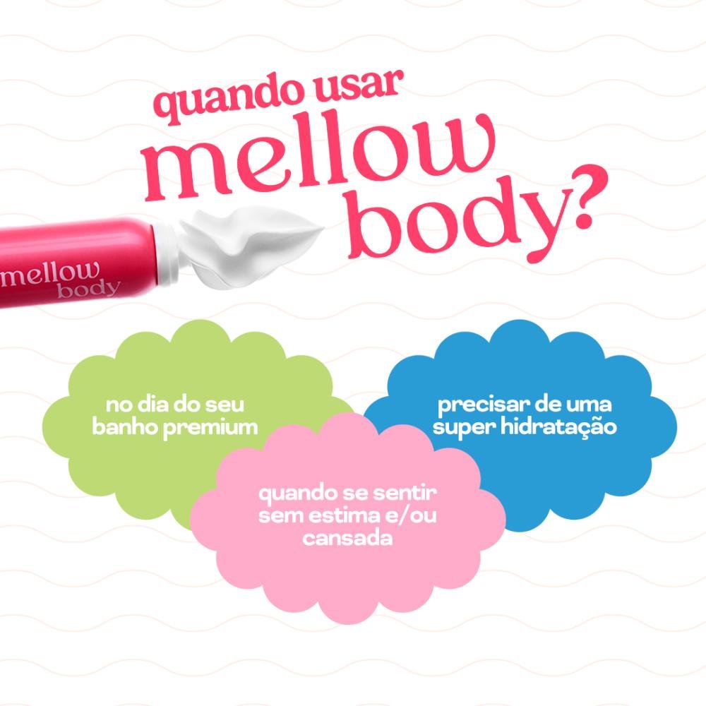 Kit 3 Mellow Mousse de banho, Sabonete Corporal Hidratante e Bodycare ...