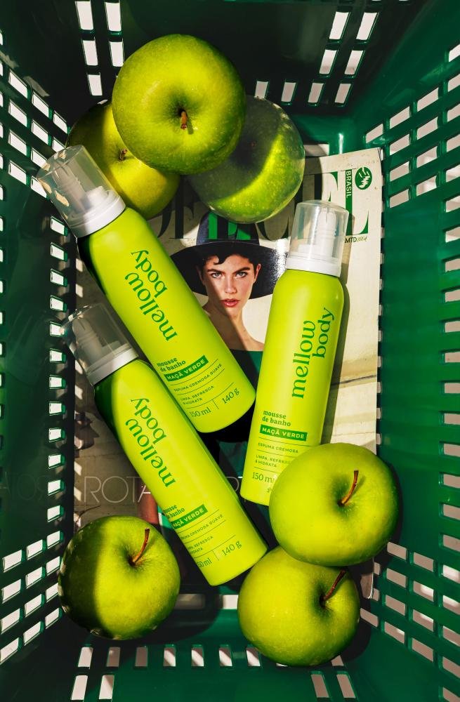 Kit Mellow Body - Mousse de banho Hidratante essencia de Maçã Verde ÚNICO