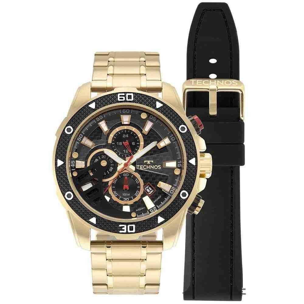 Relógio Technos Ts Carbon Dourado Masculino JS15FT/T1P Dourado