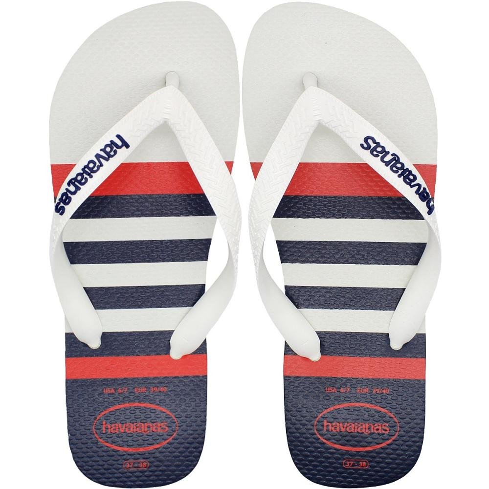 Chinelo Havaianas Top Nautical Masculino Branco