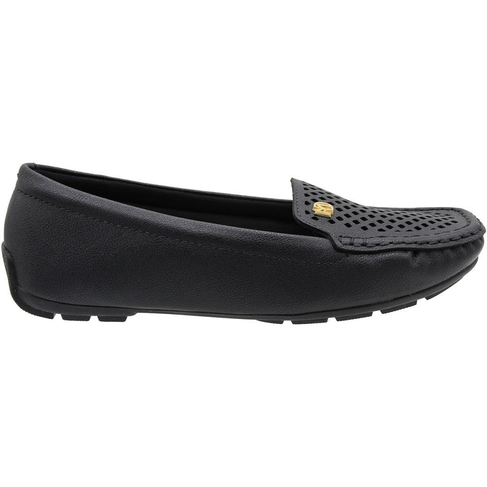Mocassim Modare Napa Floather Ultra Confortável Feminino Preto