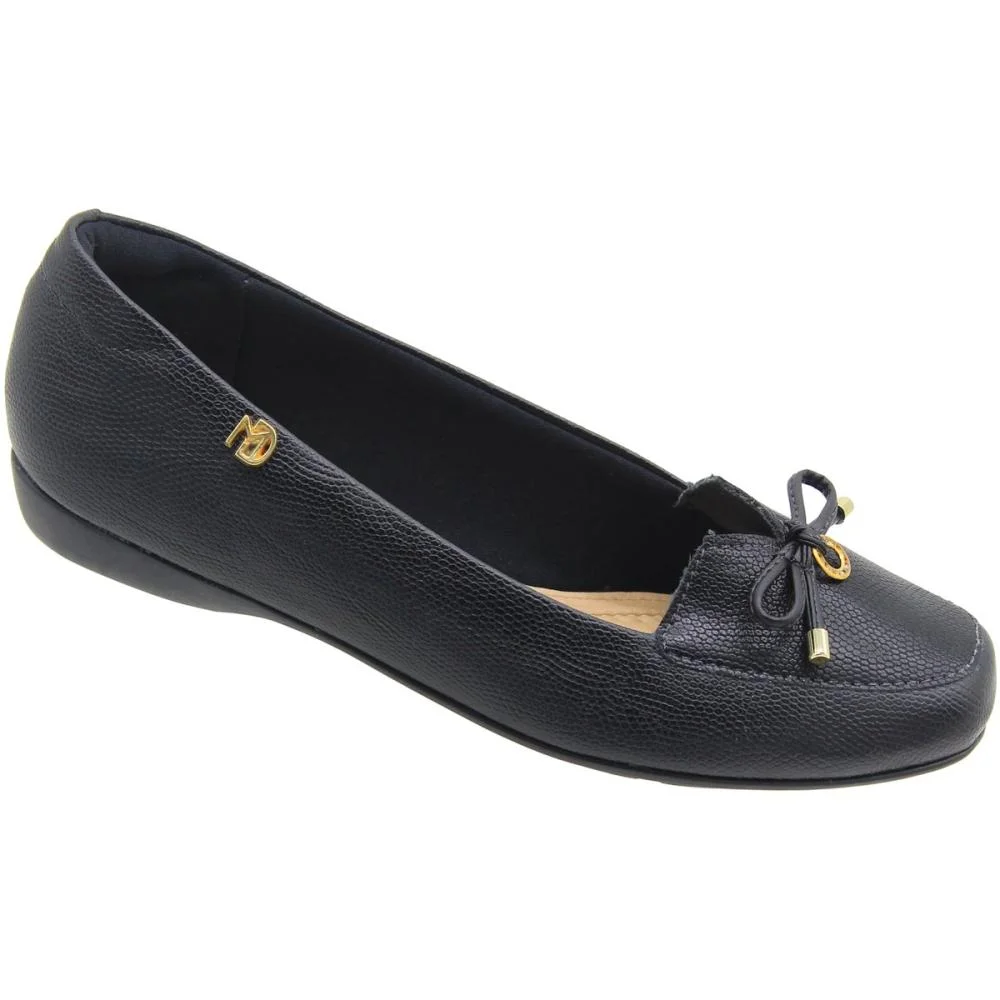 Mocassim Modare Ultraconforto Snake Flex Feminino Preto