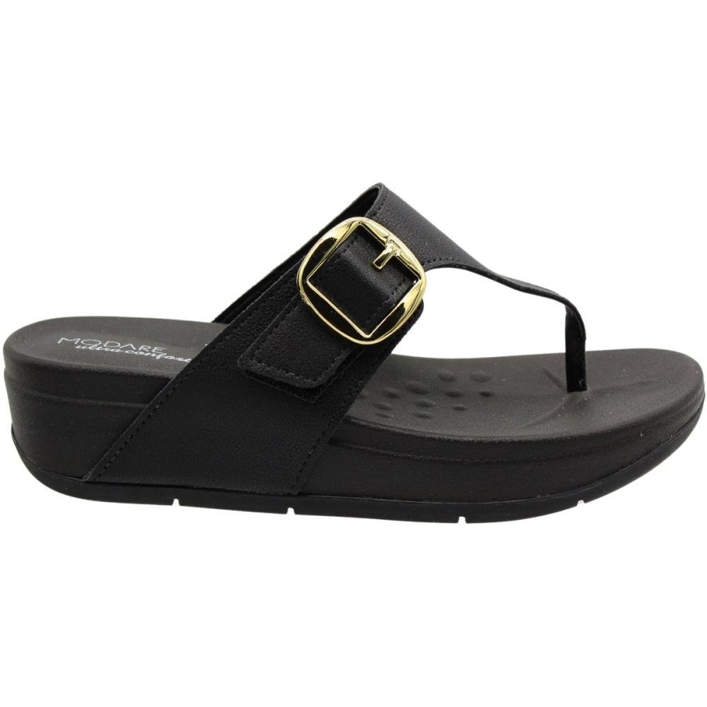 Tamanco de Dedo Anabela Modare Ultra Conforto Feminino Preto