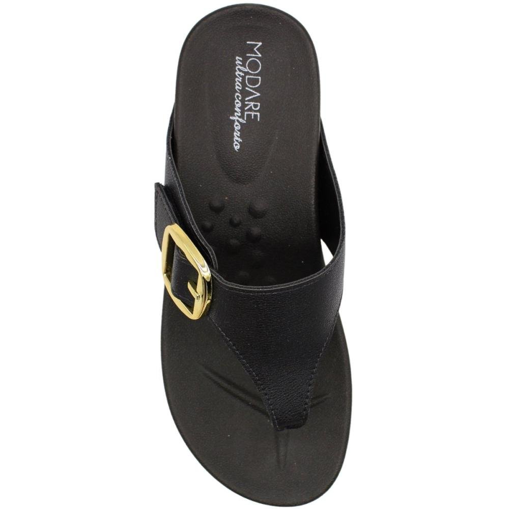 Tamanco de Dedo Anabela Modare Ultra Conforto Feminino Preto